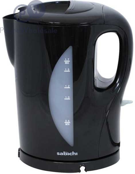 Wholesale Sabichi 1.7 Litre Cordless Kettle Black | Pound Wholesale