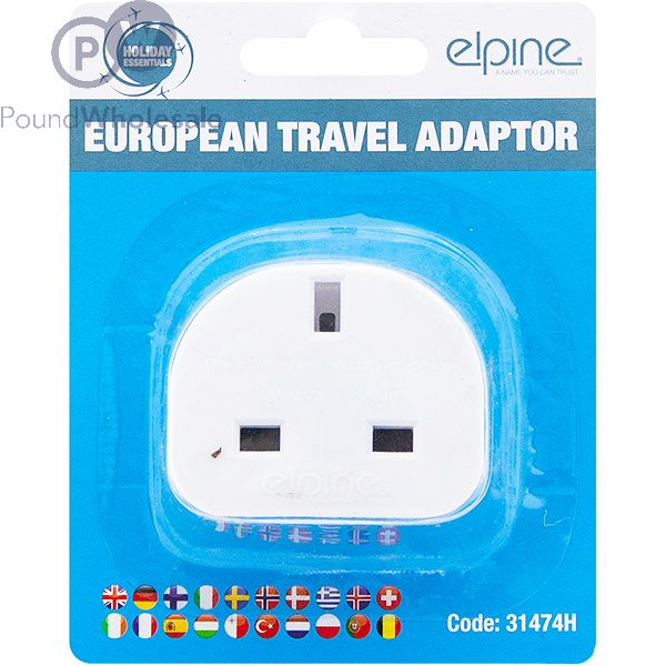 Wholesale Elpine European Travel Adapter | Pound Wholesale