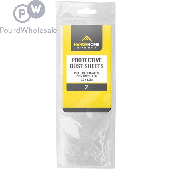 Wholesale Handy Home Protective Dust Sheets 2.6 X 1.5m 2 Pack | Pound ...