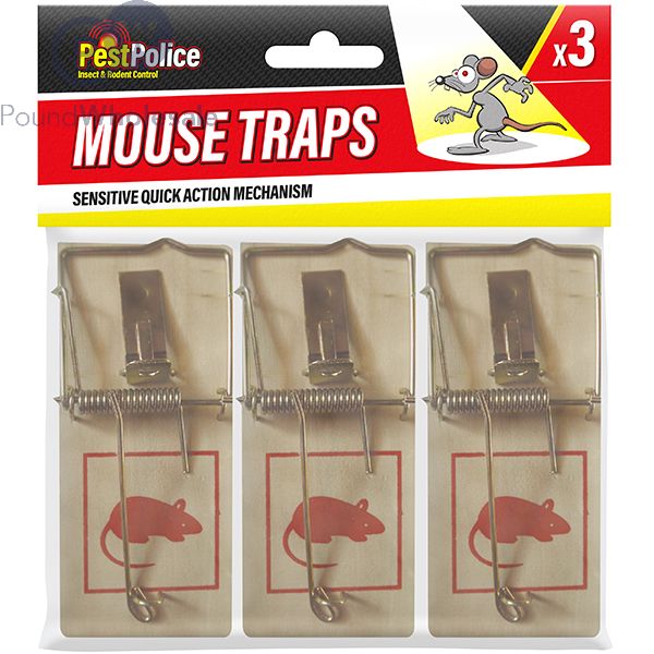Wholesale Pest Police Quick Action Mouse Traps 3 Pack | Pound Wholesale