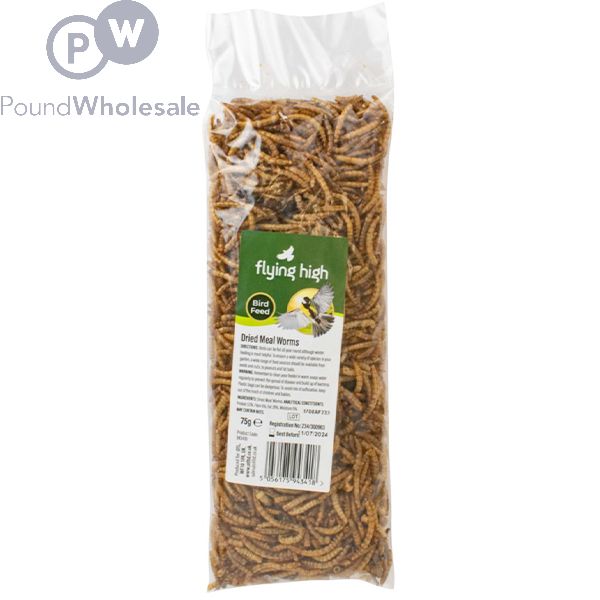 Wholesale Flying High Dried Meal Worms Bird Feed 75g | Pound Wholesale