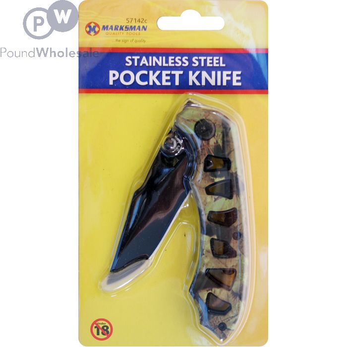 Wholesale Marksman Stainless Steel Pocket Knife | Pound Wholesale