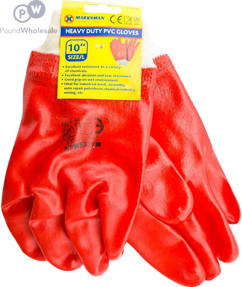 Long red pvc gloves store