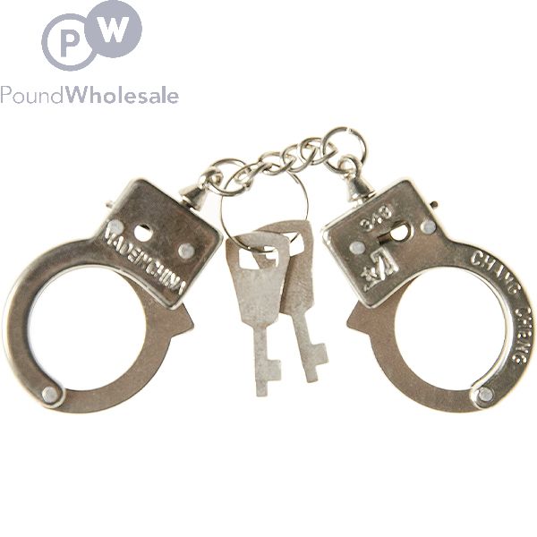 Wholesale Keychain Handcuffs 12cm Strip 12pc | Pound Wholesale