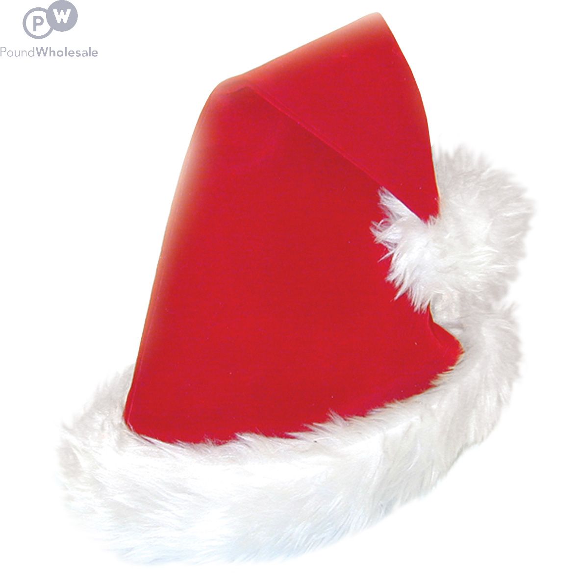 Wholesale Luxury Velvet Santa Hat Red And White | Pound Wholesale