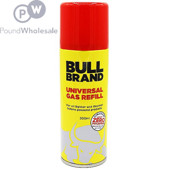 Wholesale Bull Brand Universal Gas Refill 200ml | Pound Wholesale