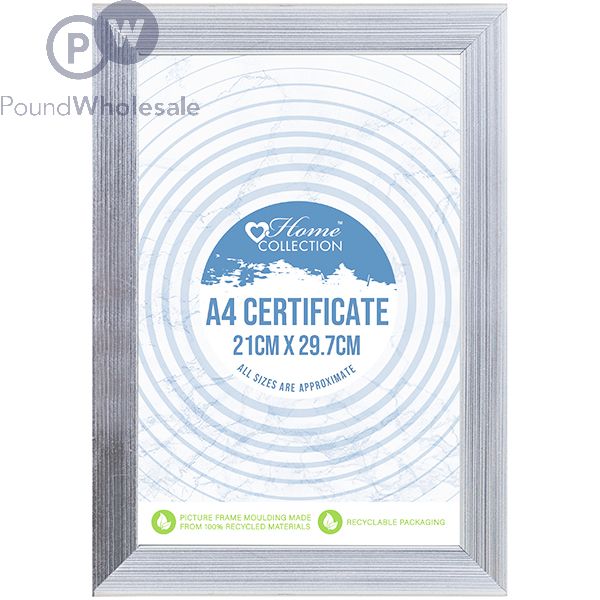 Wholesale Home Collection A4 Silver Cambridge Glass Certificate Frame ...