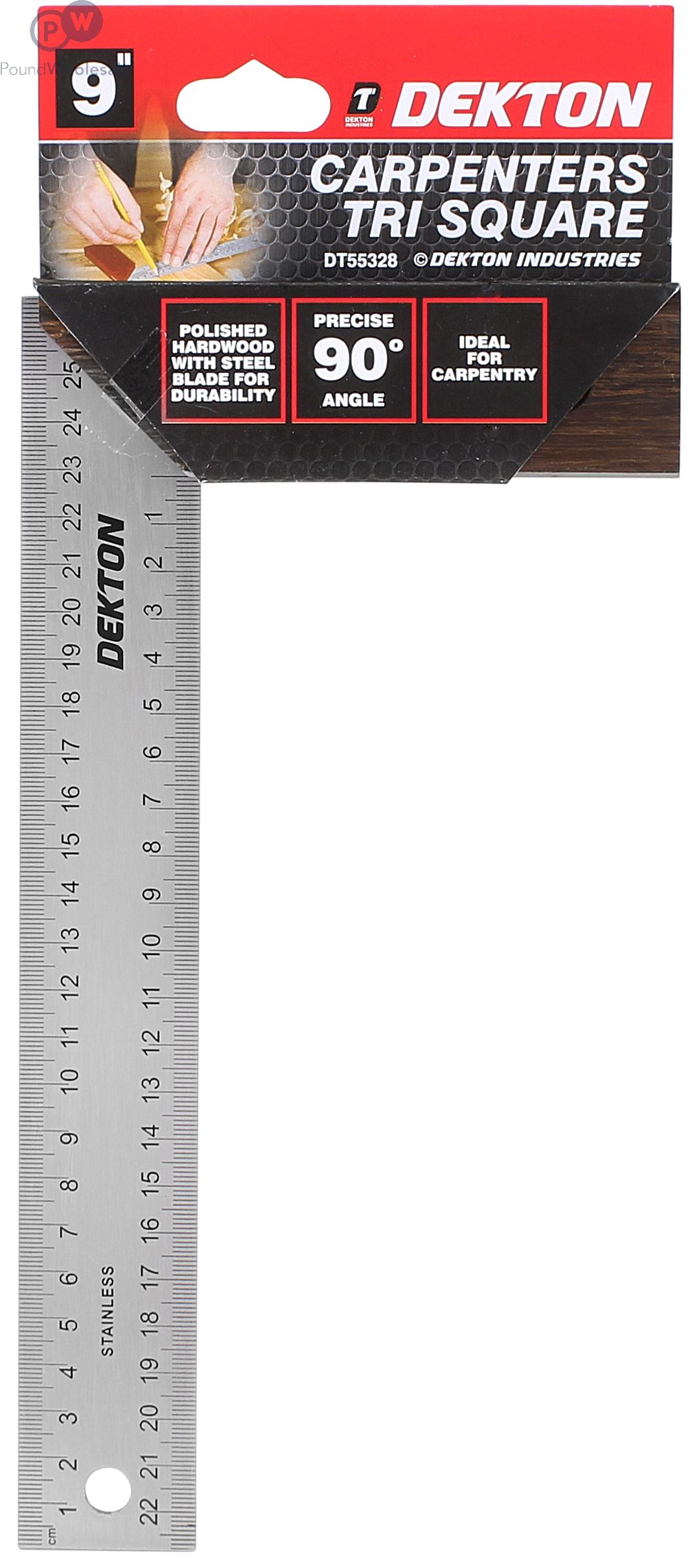 Wholesale Dekton Carpenters Tri Square 9" | Pound Wholesale