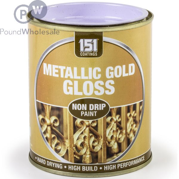 Wholesale 151 Metallic Gold Gloss Non-drip Paint 300ml | Pound Wholesale