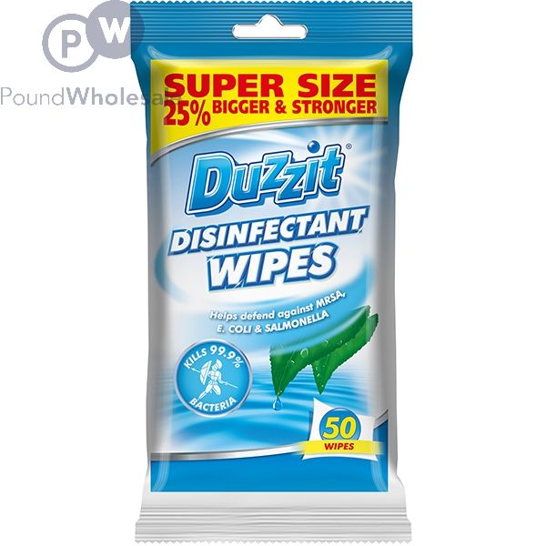 Wholesale Duzzit Disinfectant Wipes 50 Pack | Pound Wholesale