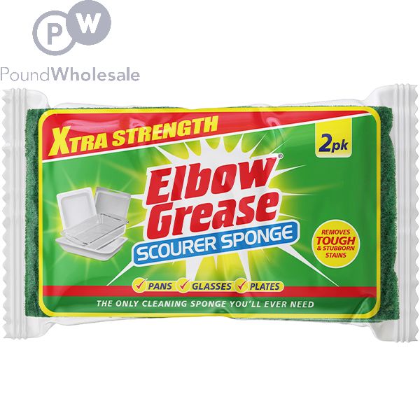 Wholesale Elbow Grease Super Strong Scourer Sponge 2 Pack | Pound Wholesale