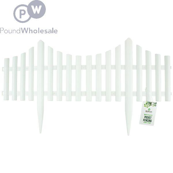 White Plastic Picket Fence