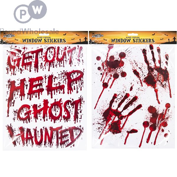 Wholesale Halloween Blood Window Stickers Assorted | Pound Wholesale