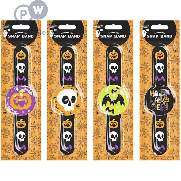 Wholesale Halloween Flashing Led Snap Band Assorted | Pound Wholesale
