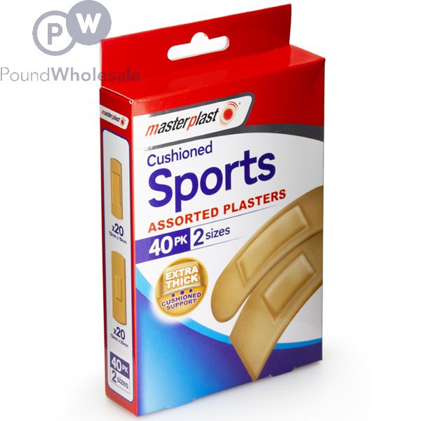 Wholesale Masterplast Sport Plasters Assorted 40 Pack | Pound Wholesale