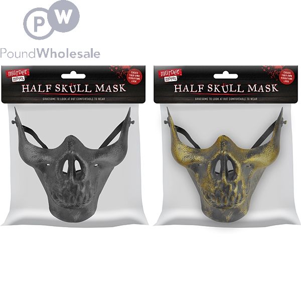 Half Skull Mask Colorful Half Skull Mask Halloween Cosplay Accessory