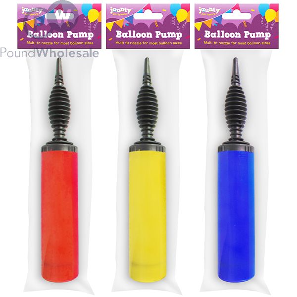 Wholesale Jaunty Partyware Balloon Pump Assorted Colours | Pound Wholesale