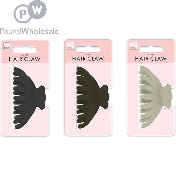 Wholesale Forever Beautiful Rounded Matte Hair Claw Clip Assorted ...