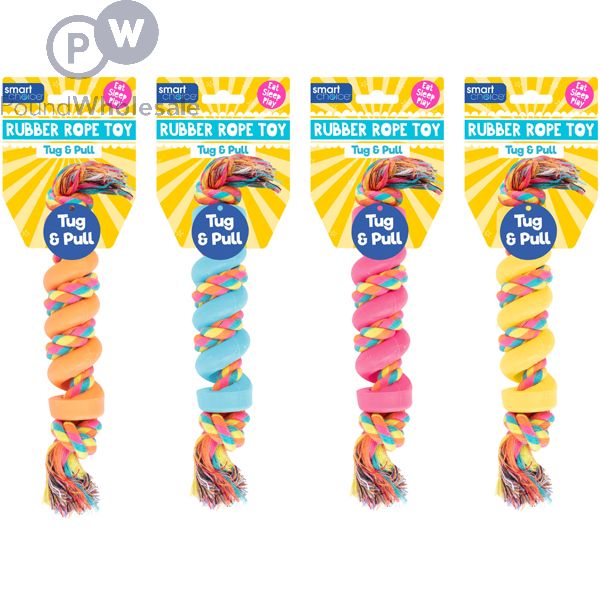 Wholesale Smart Choice Tug & Pull Rubber Rope Spiral Dog Toy 28cm ...
