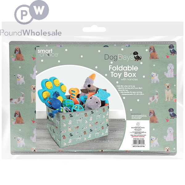 Wholesale Smart Choice Dog Days Foldable Toy Box 37cm X 25cm X 25cm Pound Wholesale