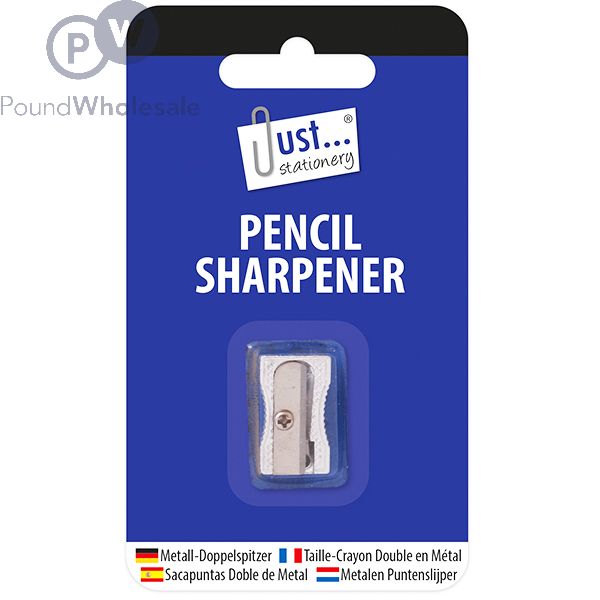 Wholesale Just Stationery Single Metal Pencil Sharpener Pound Wholesale