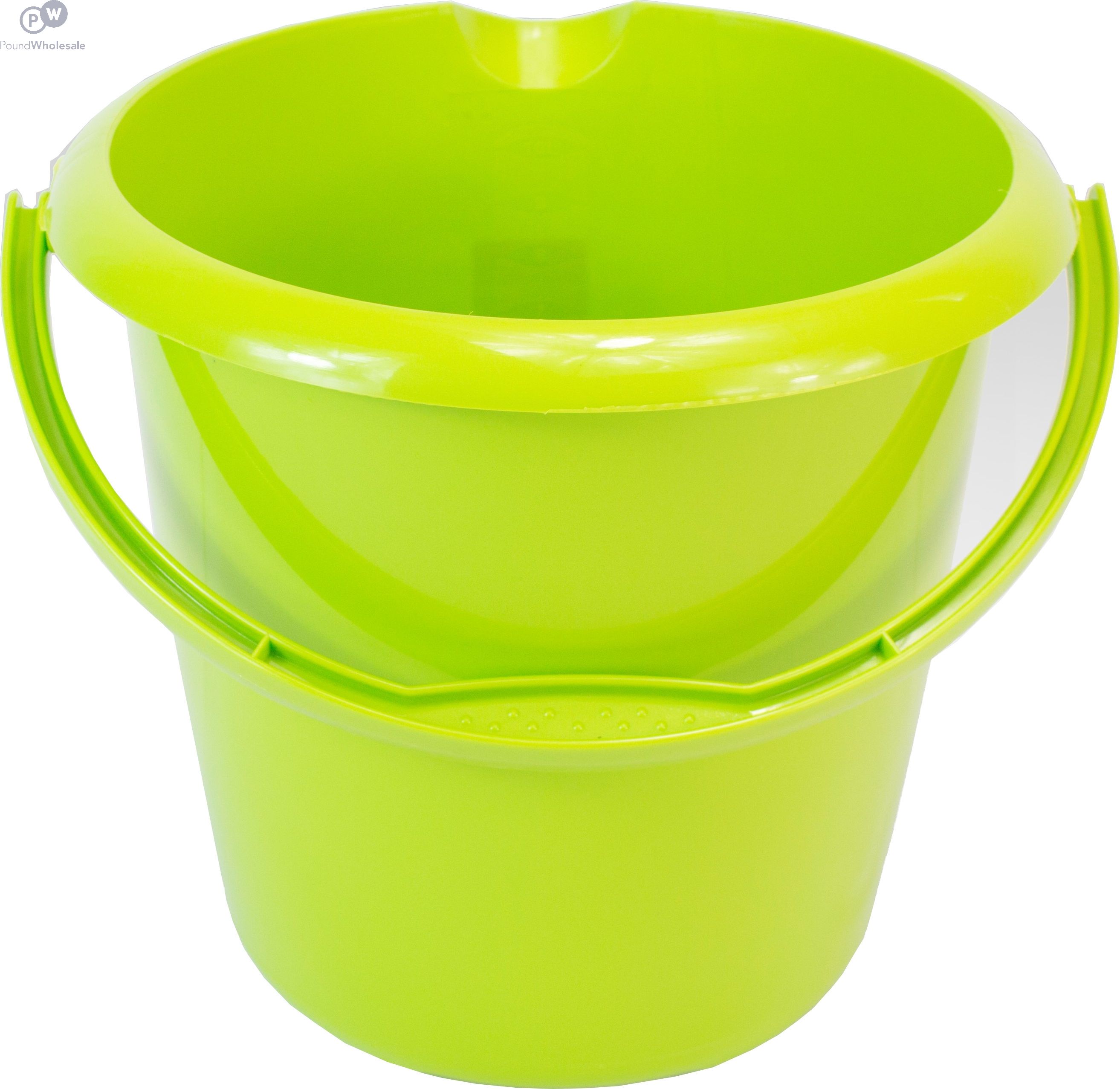 Wholesale Round Bucket Lime Green 13l | Pound Wholesale