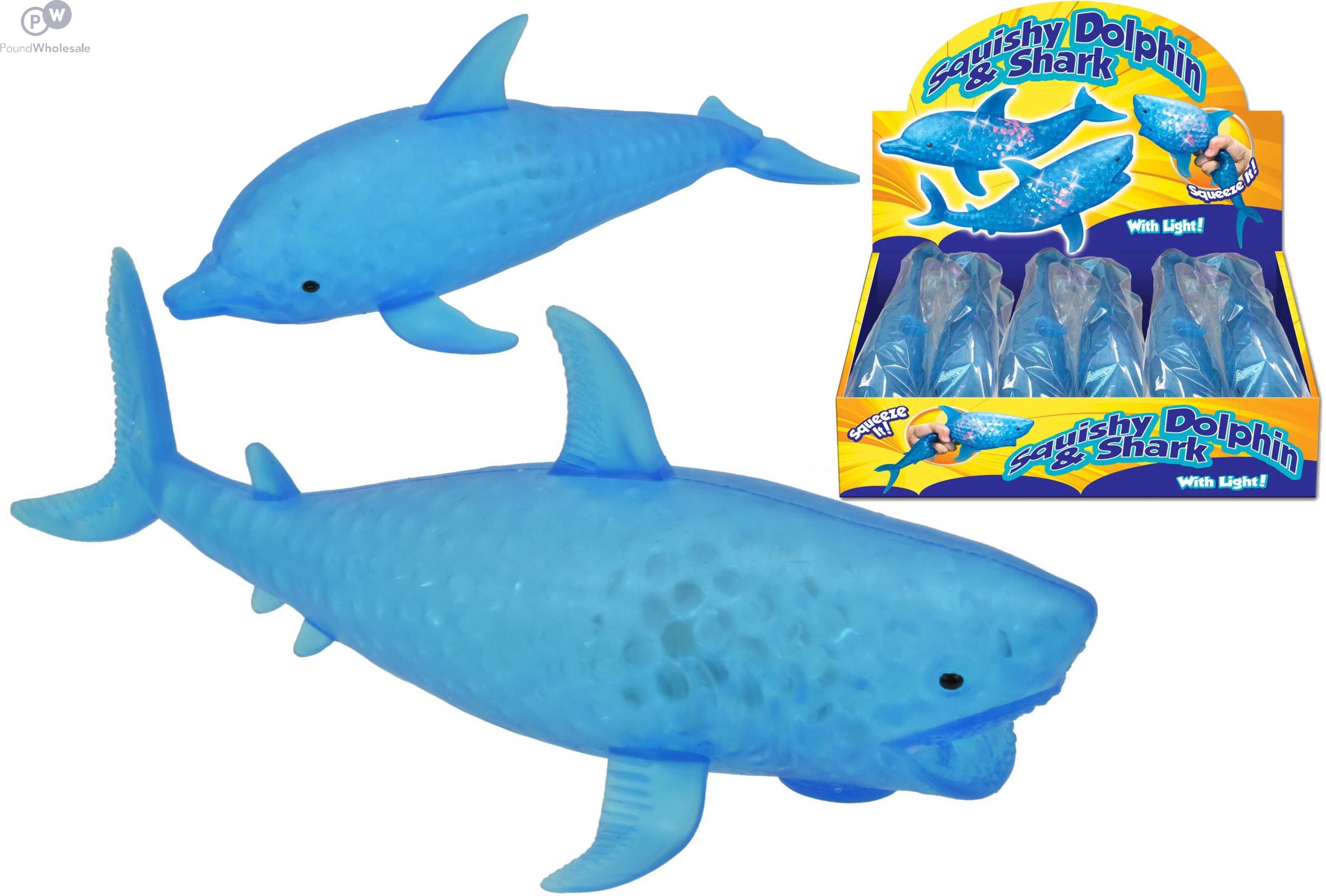 Wholesale Light Up Squishy Dolphin And Shark | Pound Wholesale