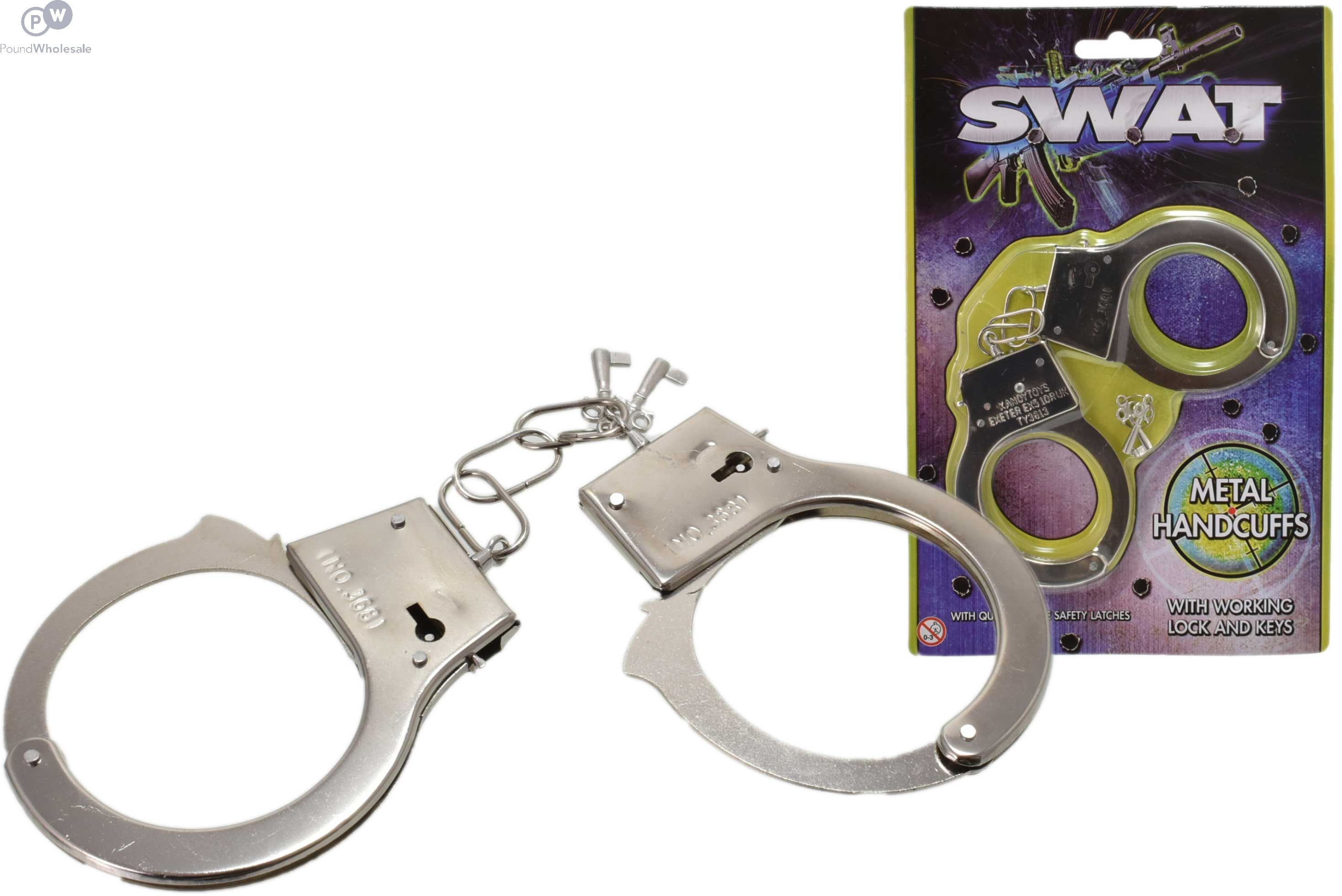 Wholesale Swat Quick Release Police Metal Handcuffs | Pound Wholesale