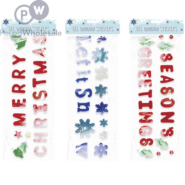 Wholesale Christmas Large Gel Window Stickers Assorted | Pound Wholesale