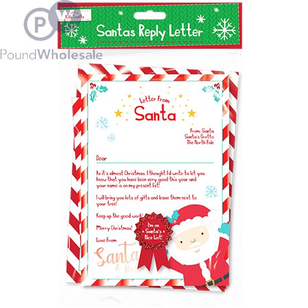 Wholesale Christmas Santa's Reply Letter Set | Pound Wholesale
