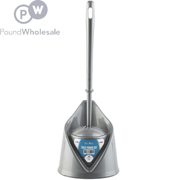 Wholesale Encore Silver Toilet Brush Set | Pound Wholesale