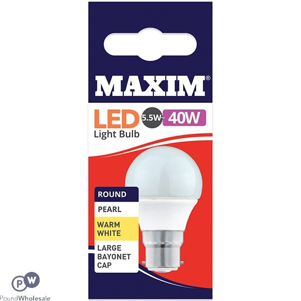 Wholesale Maxim Round Large Screw Cap 5.5w-40w Led Light Bulb Warm ...