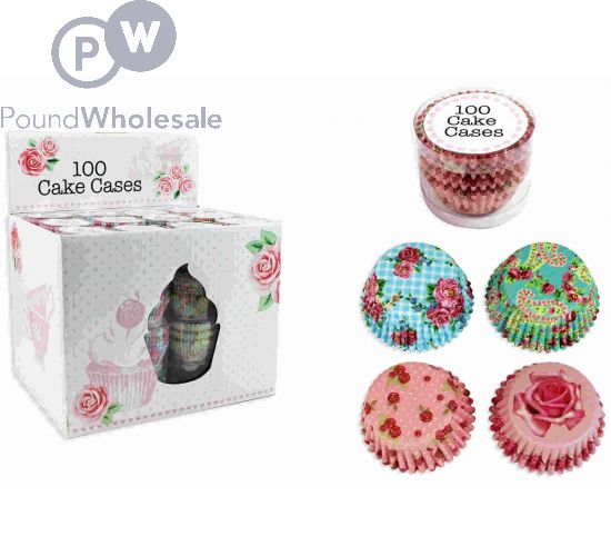 Wholesale Cake Cases Assorted Designs 100 Pack | Pound Wholesale