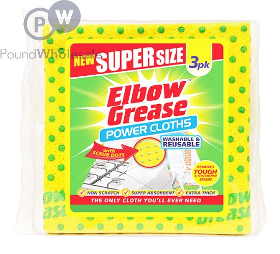 Wholesale Elbow Grease Power Cloths 3 Pack | Pound Wholesale