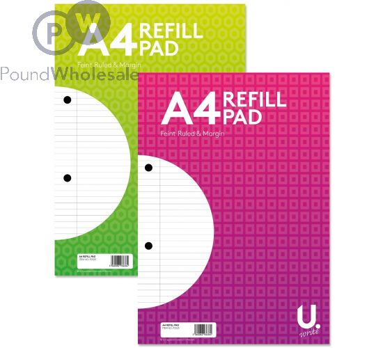Wholesale A4 Refill Pad 2 Assorted Bright Colours | Pound Wholesale