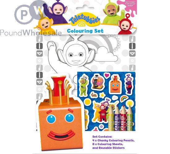 Wholesale Teletubbies Colouring Set Contains 4 Chunky Colouring Pencils ...