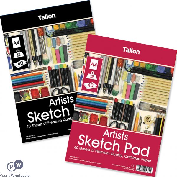 Wholesale Work Of Art A4 60 Sheet Artist Sketch Pad Assorted | Pound ...
