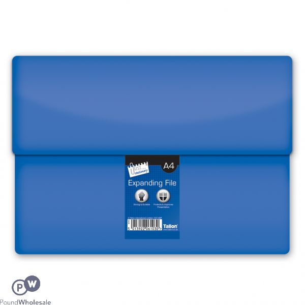 Wholesale 10 Pocket Expanding File 3 Assorted Colours | Pound Wholesale