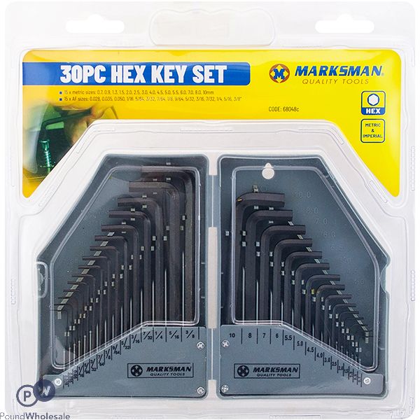 Wholesale Marksman Metric & Imperial Hex Key Set 14pc | Pound Wholesale