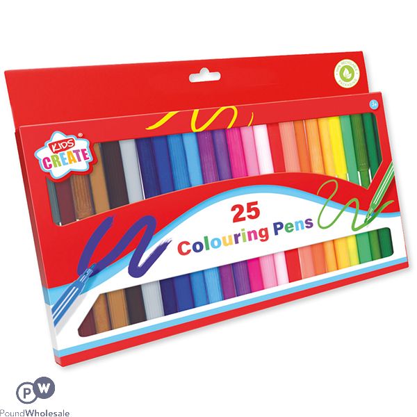 Wholesale Artbox Assorted Fine Fibre Tip Colouring Pens 50 Pack | Pound ...