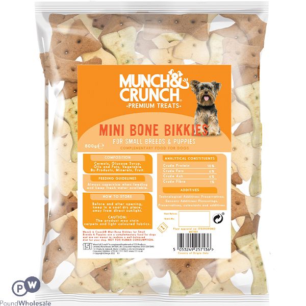 Wholesale Munch & Crunch Assorted Bone Dog Bikkies 300g | Pound Wholesale