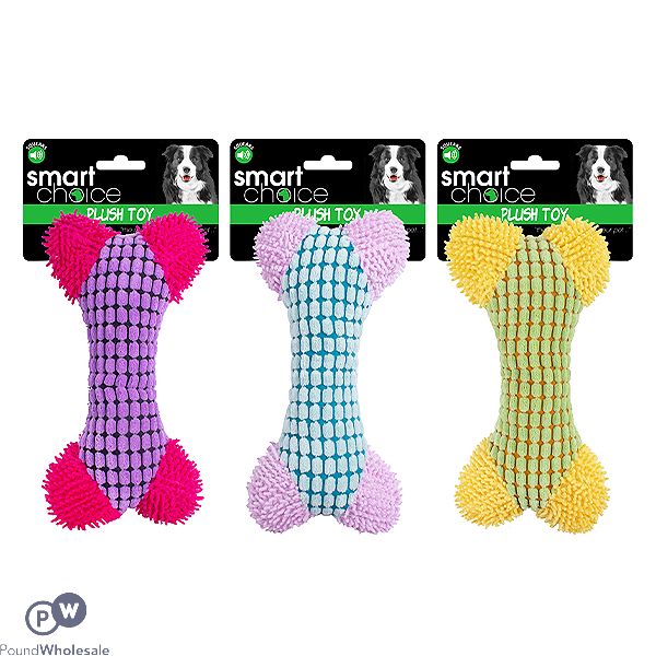 Wholesale Smart Choice Squeaky Canvas Dog Toy 36cm Assorted Colours ...