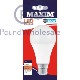 Wholesale Maxim Led Light Bulb 16w=100w Gls Pearl Warm White Bayonet ...