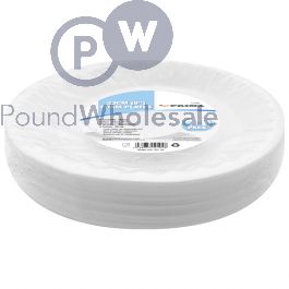 Wholesale Prima Foam White Disposable Plates 23cm 15 Pack | Pound Wholesale