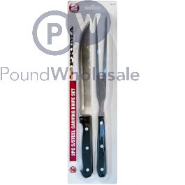 Wholesale Prima Stainless Steel Carving Knife Set 2pc | Pound Wholesale