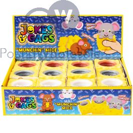 Wholesale Jokes & Gags "munchin" Mice Squish Toy Cdu Assorted Colours ...