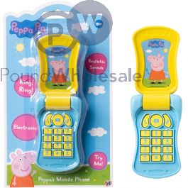 Wholesale Peppa Pig Peppa's Electronic Flip Mobile Phone | Pound Wholesale