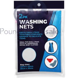Wholesale Assorted Size Laundry Washing Nets 2 Pack | Pound Wholesale