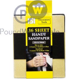 Wholesale 151 Assorted Handy Sandpaper Sheets 11.4cm X 14cm 36 Pack ...