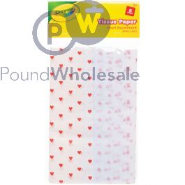 Wholesale Crayola Heart Assortment Tissue Paper 8 Pack | Pound Wholesale
